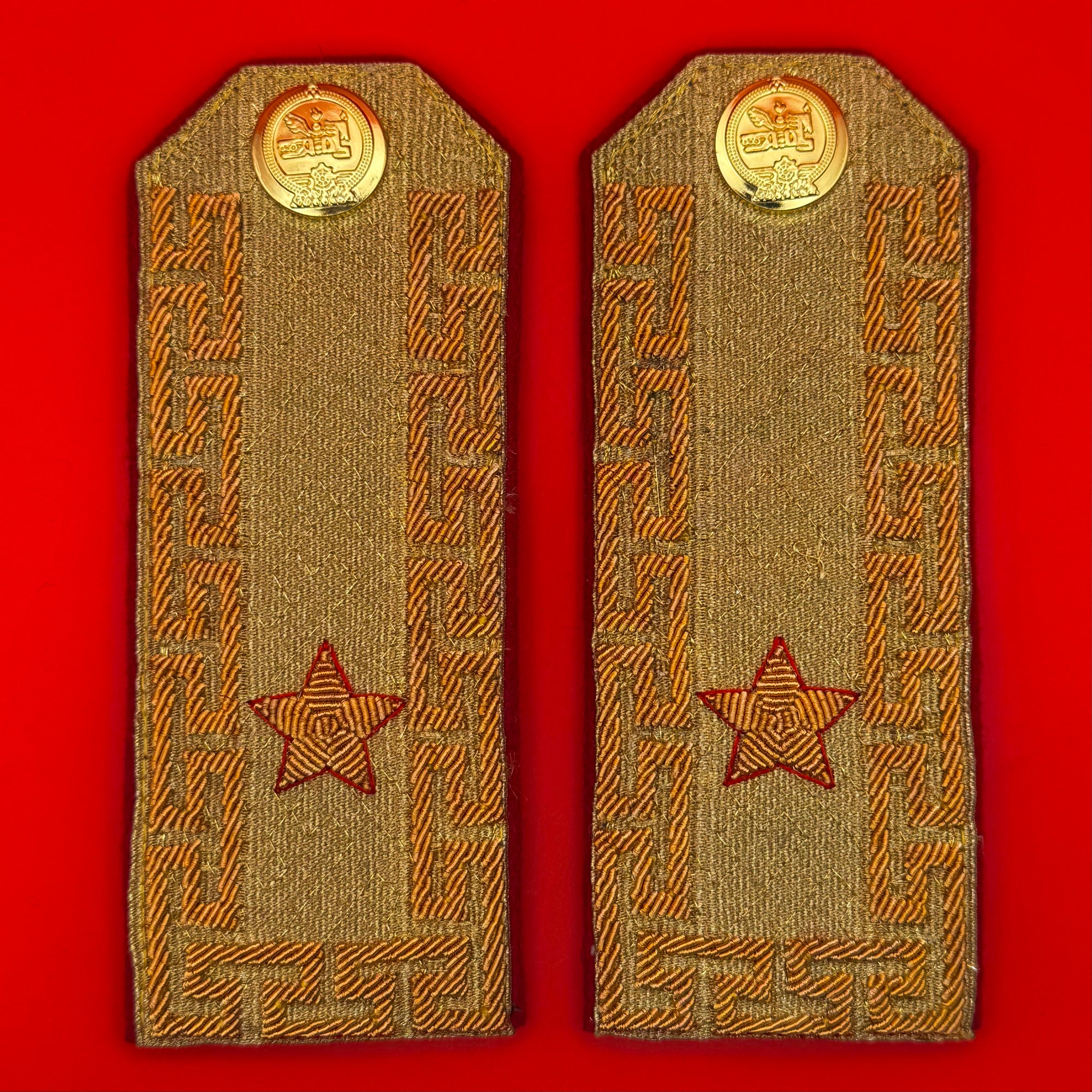 Mongolian Army Brigadier General Rank Parade Shoulder Boards