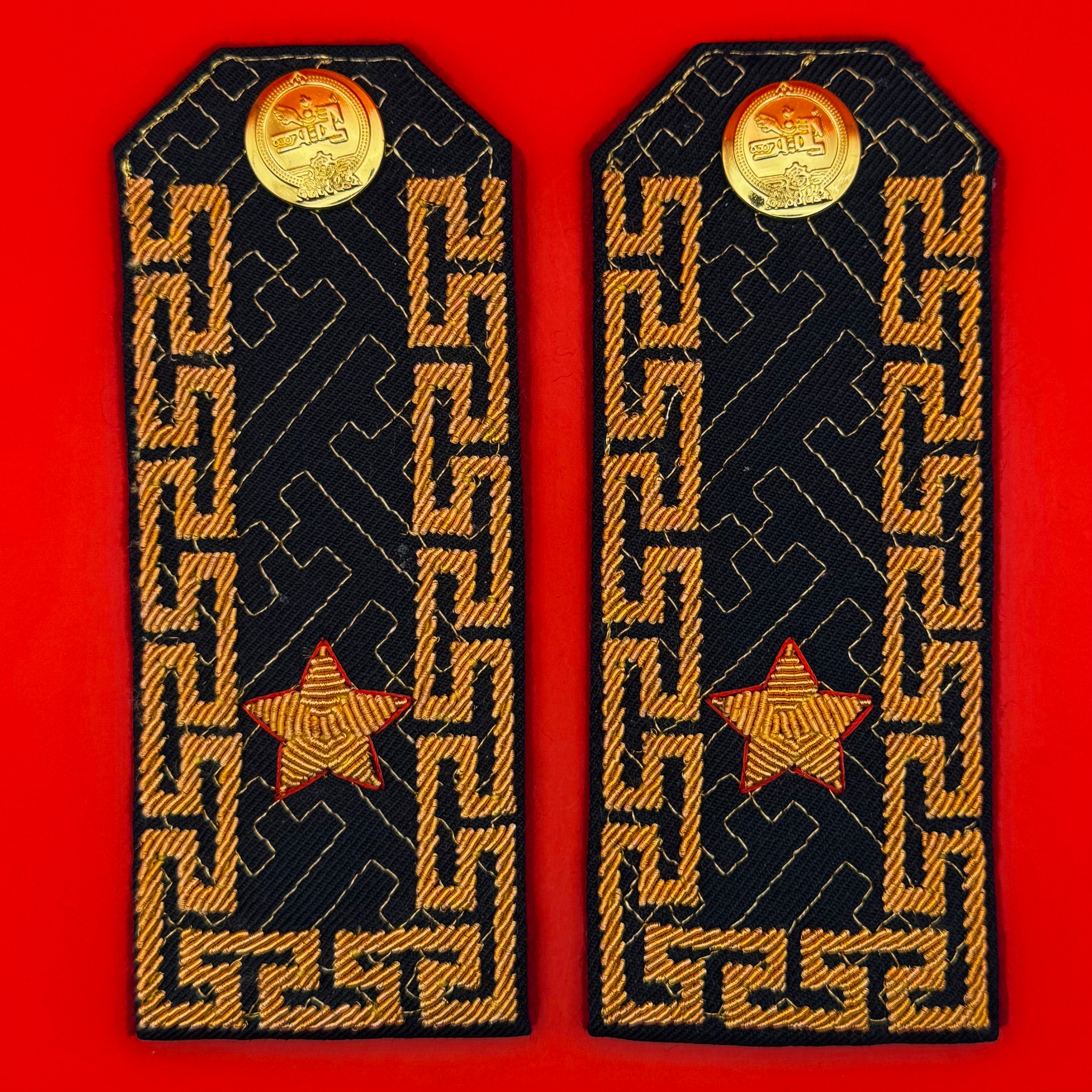 Mongolian Army Brigadier General Rank Shoulder Boards