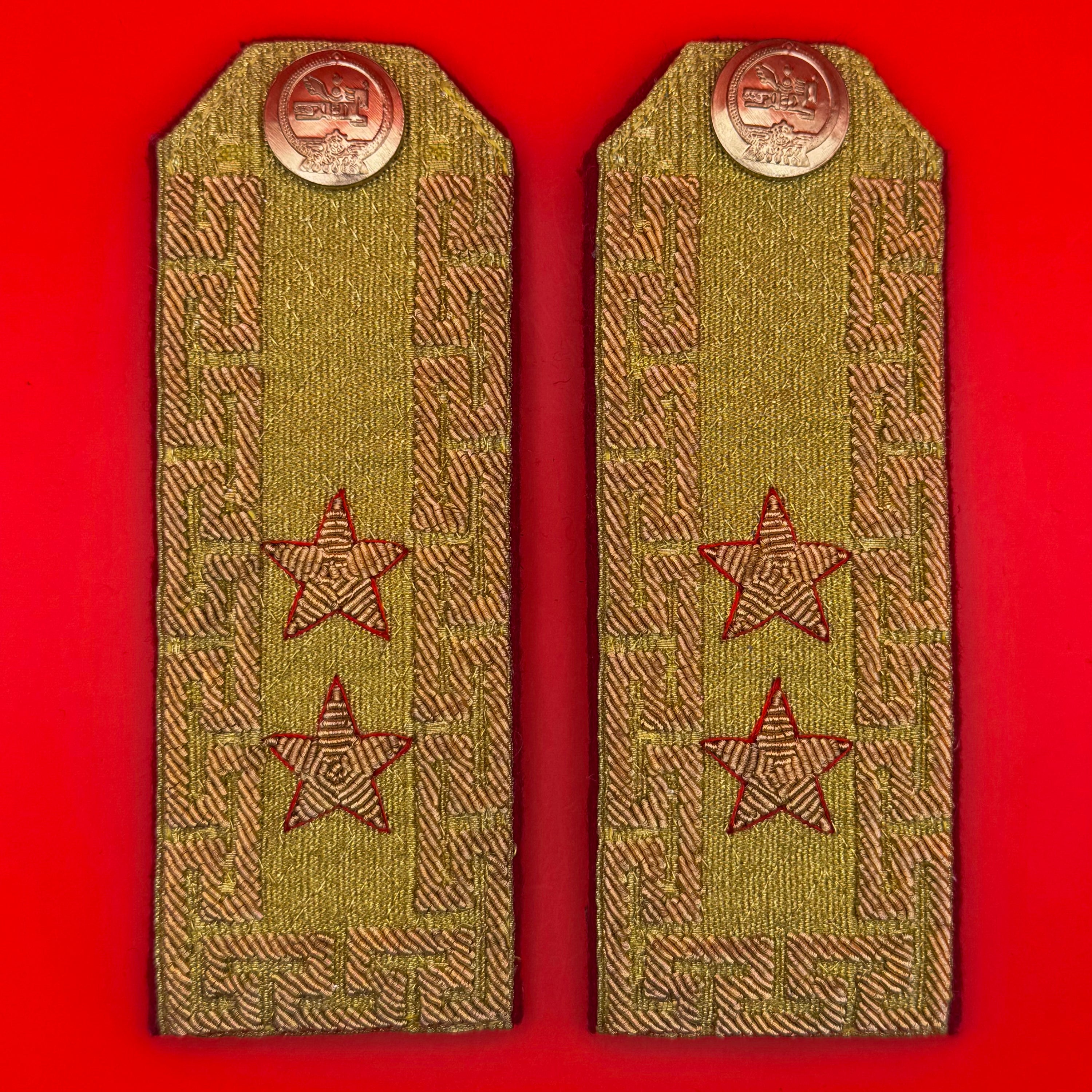 Mongolian Army Major General Rank Parade Shoulder Boards