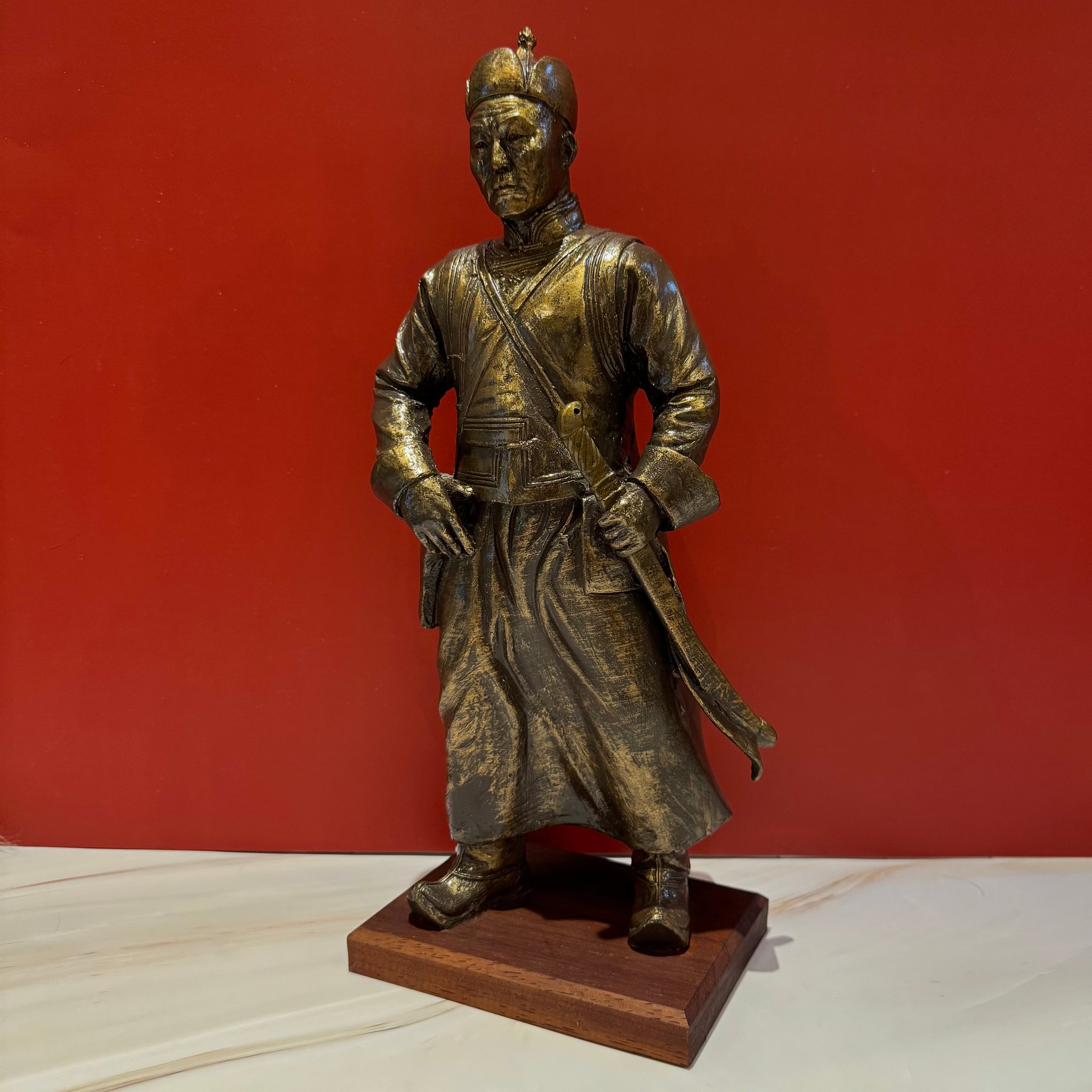 Mongolian Military Hero Magsarjav General Statuette Perfect